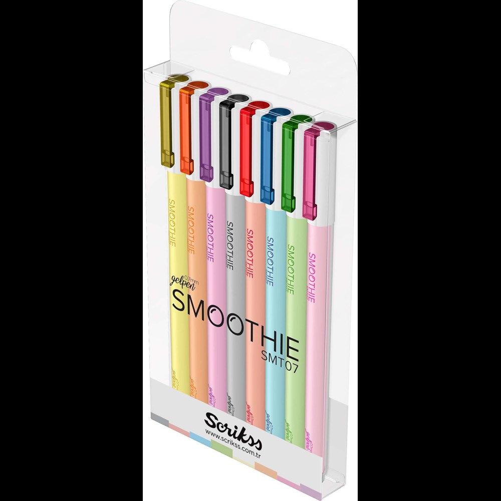 Smoothie Jel Kalem 0.7 mm 8'li Blister Karışık Renk | Scrikss
